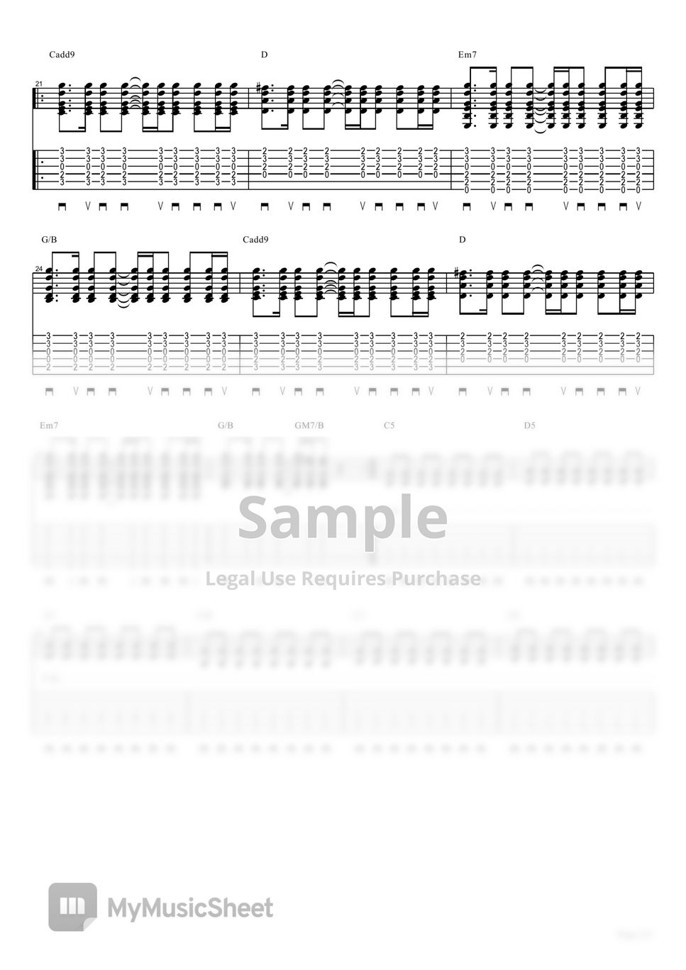 세정 (SEJEONG) - Whale Acoustic Guitar TAB PDF | Rami Guitar | mymusic5
