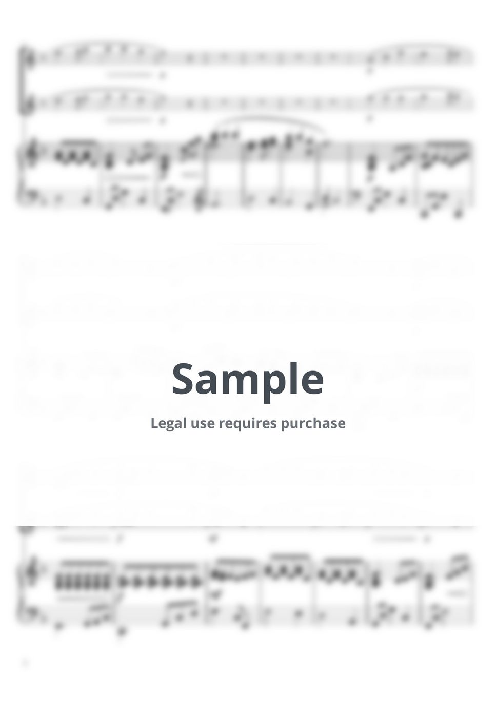 Furusato (Fdur・Piano trio /flute duet) 楽譜 by pfkaori