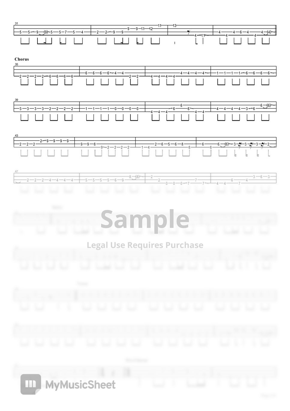 UNISON SQUARE GARDEN - Haru ga Kite Bokura (Bass TAB) Sheets by Muya