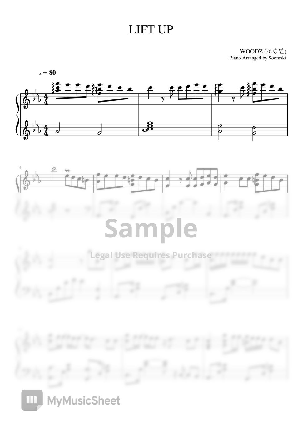 WOODZ (조승연) - LIFT UP Sheets by soomski