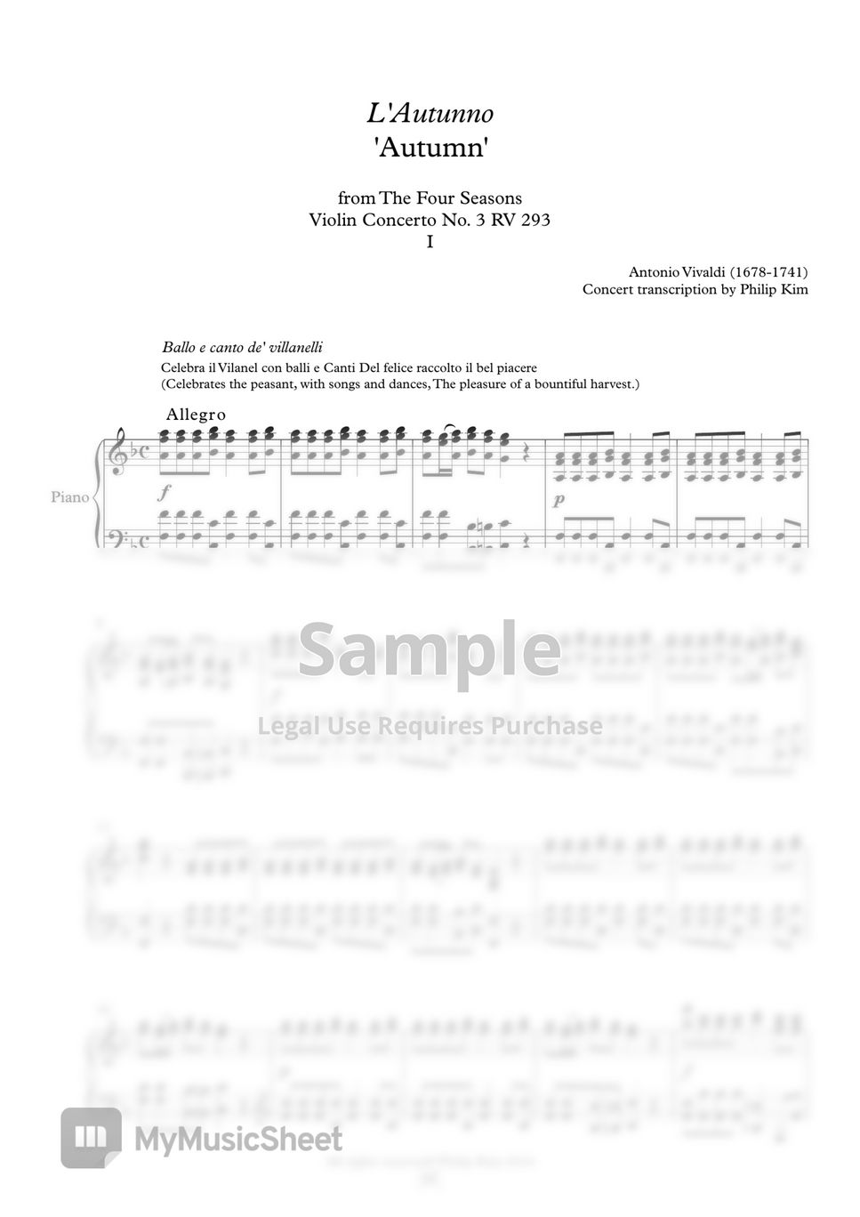 Antonio Vivaldi - Vivaldi's The Four Seasons L'Autunno 'Autumn ...