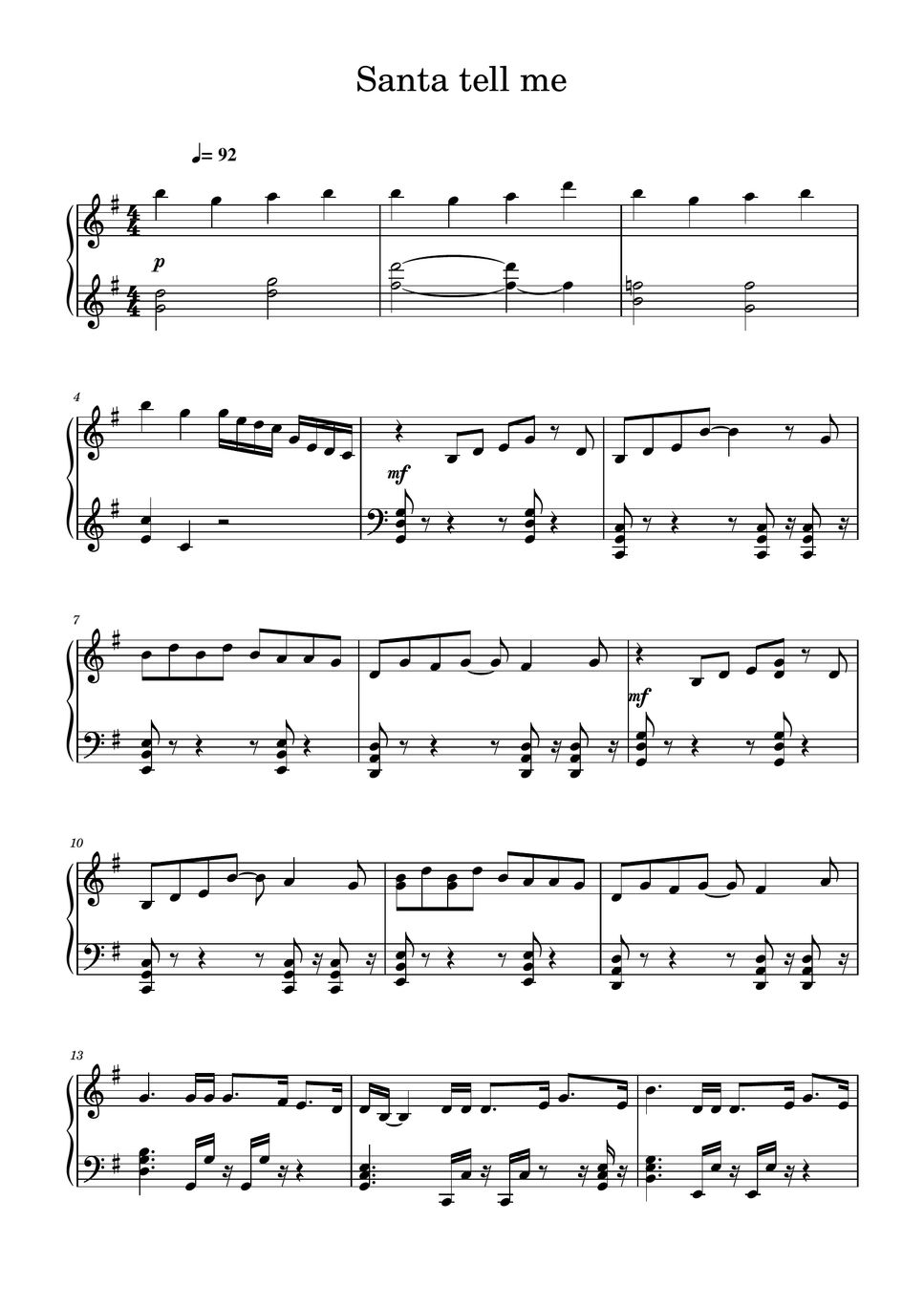 Ariana Grande - Santa tell me Sheet by TTK