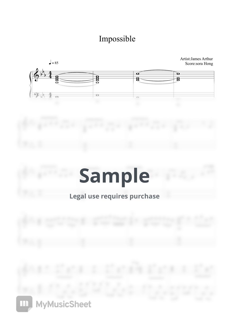 James Arthur - Impossible Sheets by sora Hong