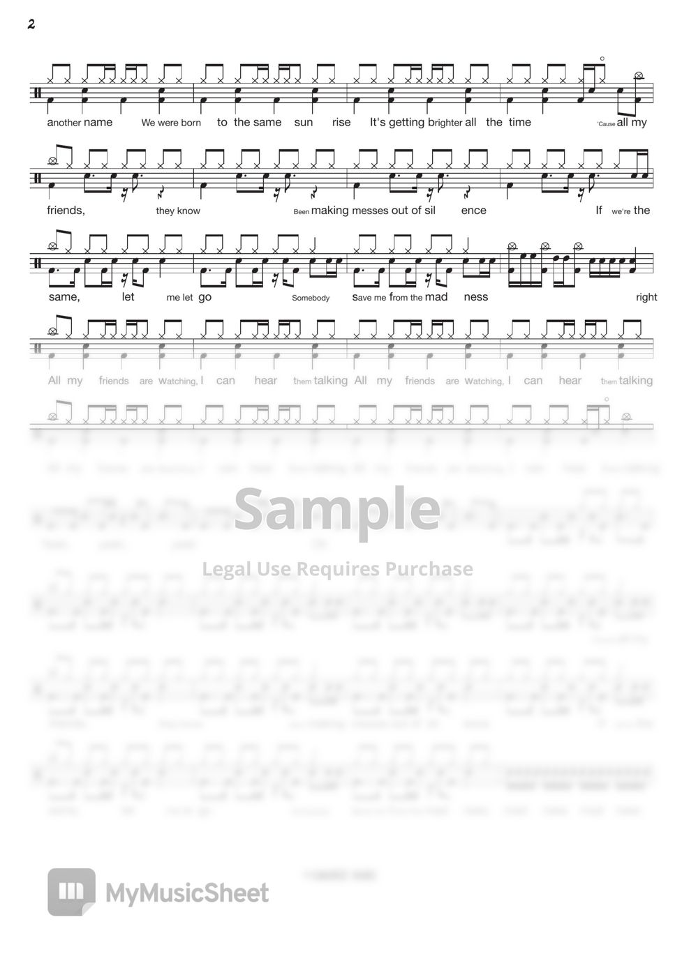 Madeon - All My Friends Sheets by Gwon's DrumLesson