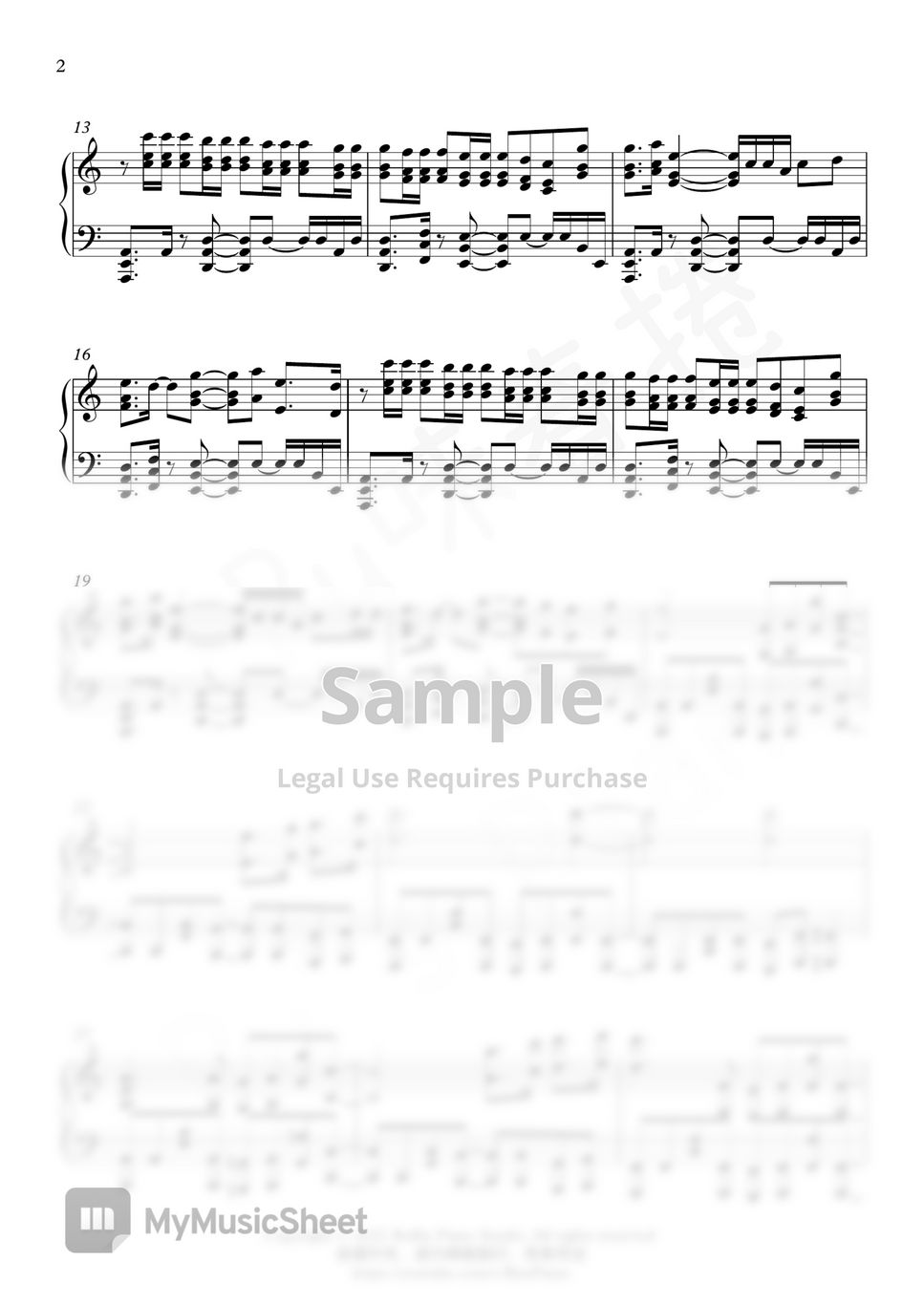 millennium parade - 「U」(龍與雀斑公主 / 竜とそばかすの姫 / Belle) Sheet Music by Ru's Piano