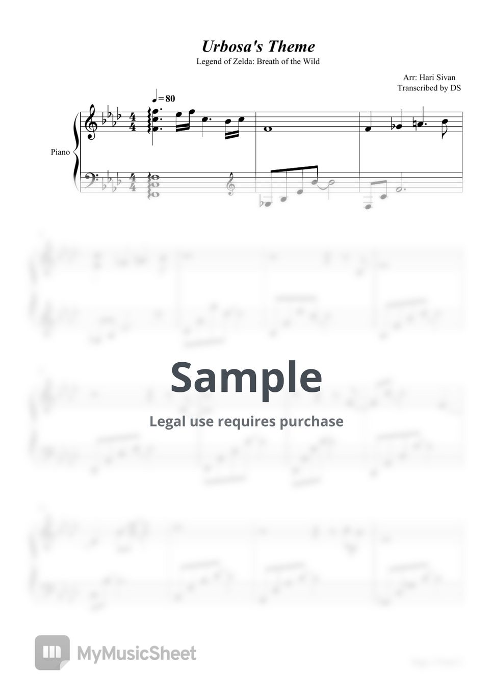 Hajime Wakai - Urbosas Theme (The Legend of Zelda Breath of the Wild ...