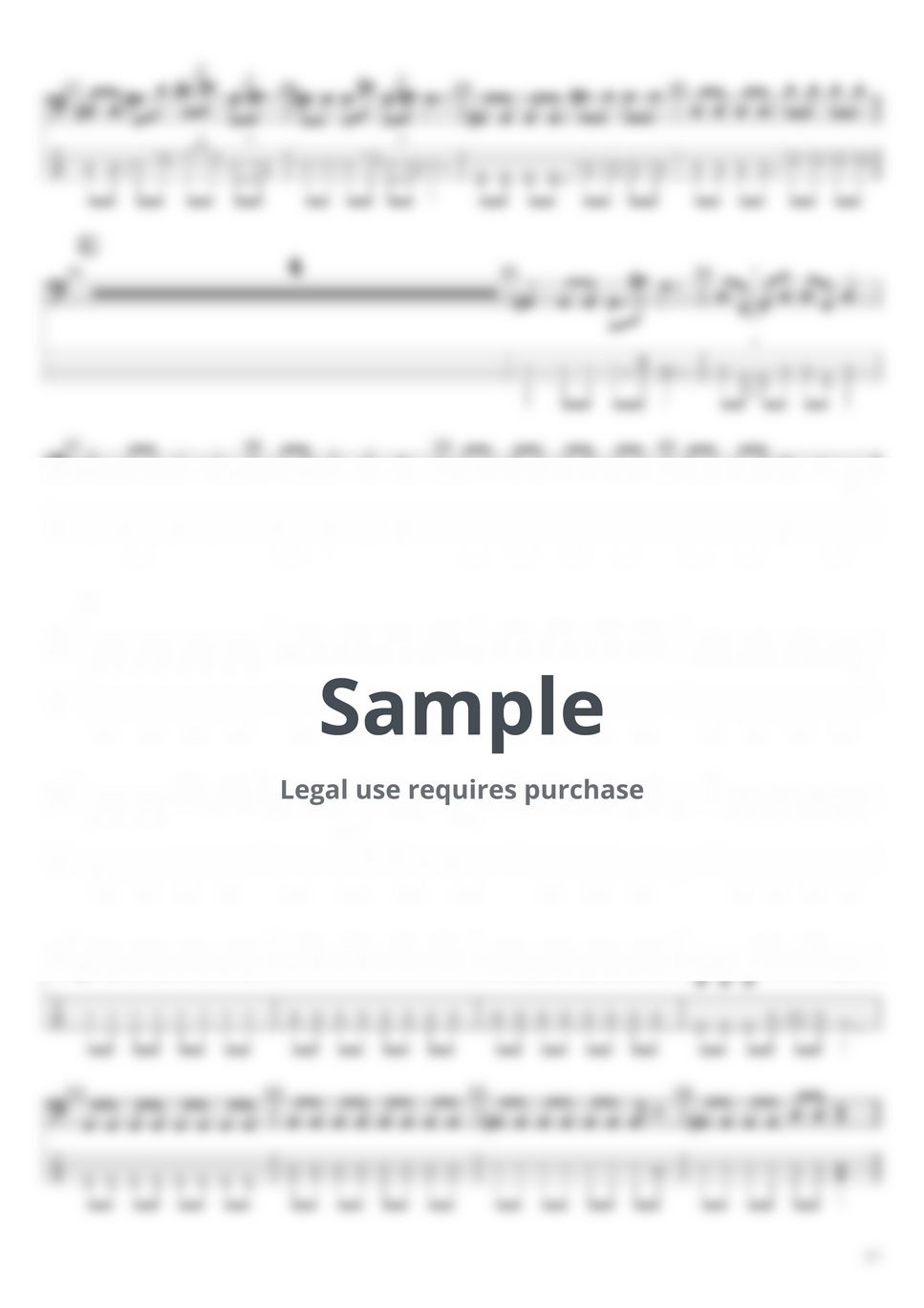 PassCode - SKILLAWAKE(4弦ver) Tab + 1staff by たぶべー@財布に優しいベース楽譜屋さん(BASS・TAB譜)