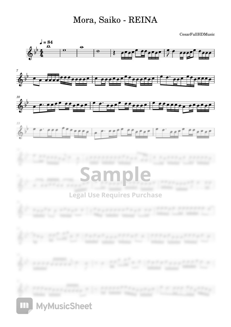 Mora, Saiko - REINA Sheet Music