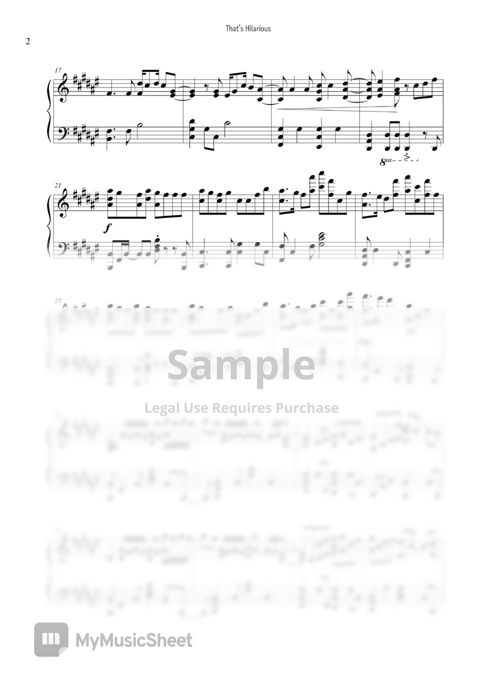 Charlie Puth (찰리 푸스) - That's Hilarious 악보 by JichanPark