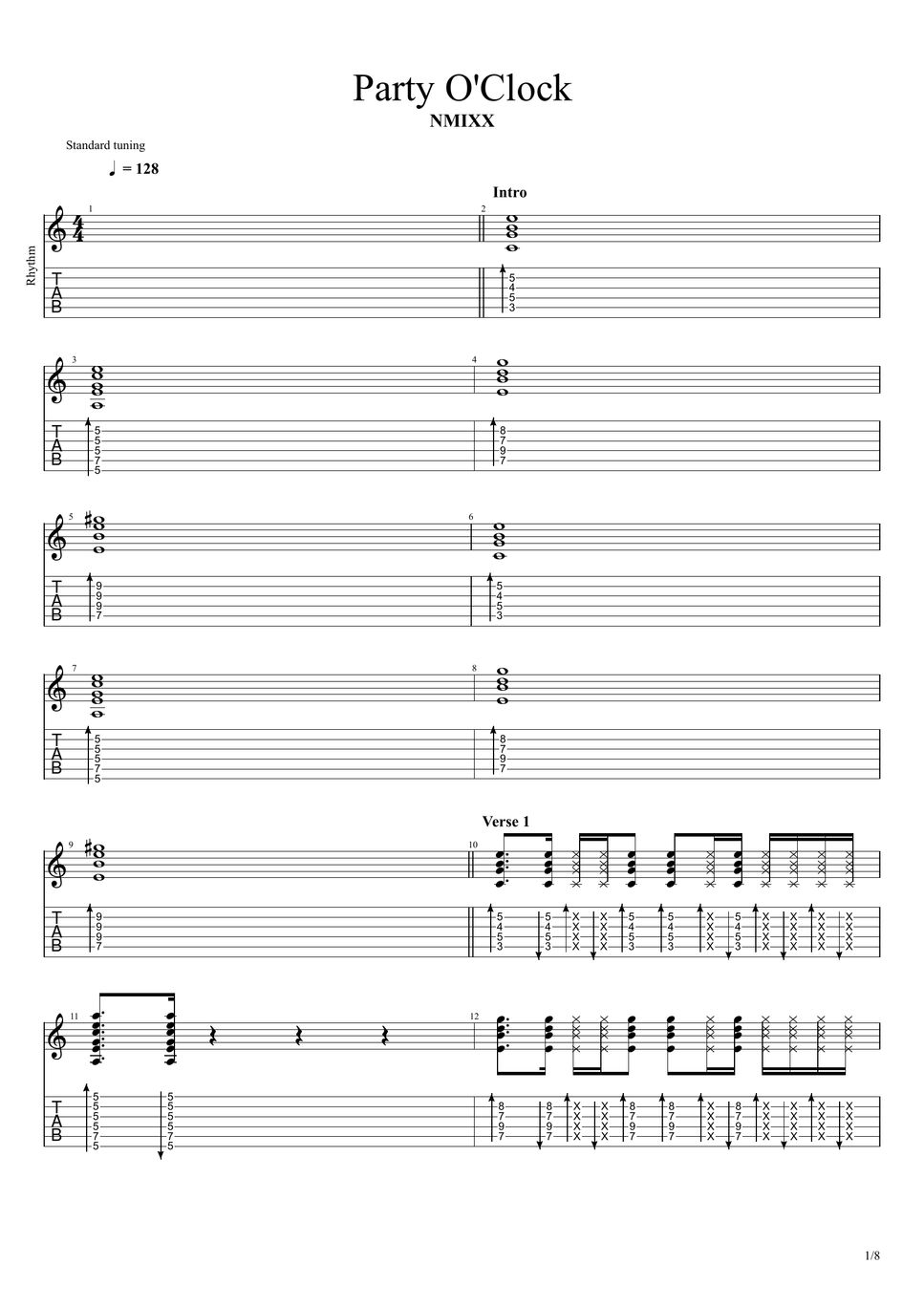 NMIXX - Party O'Clock Tab + 1staff by Rob Ethereal