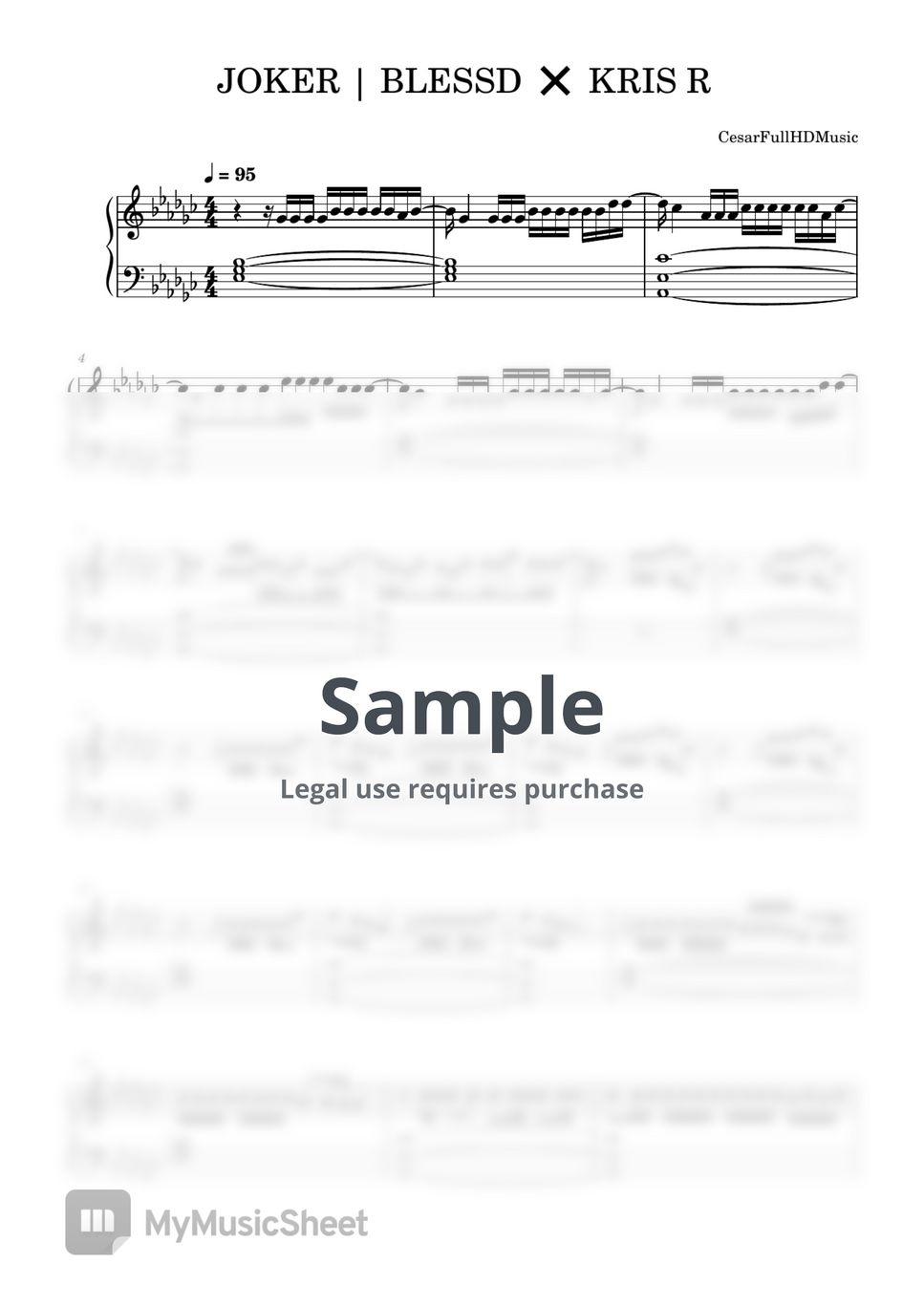 BLESSD KRIS R - JOKER 악보