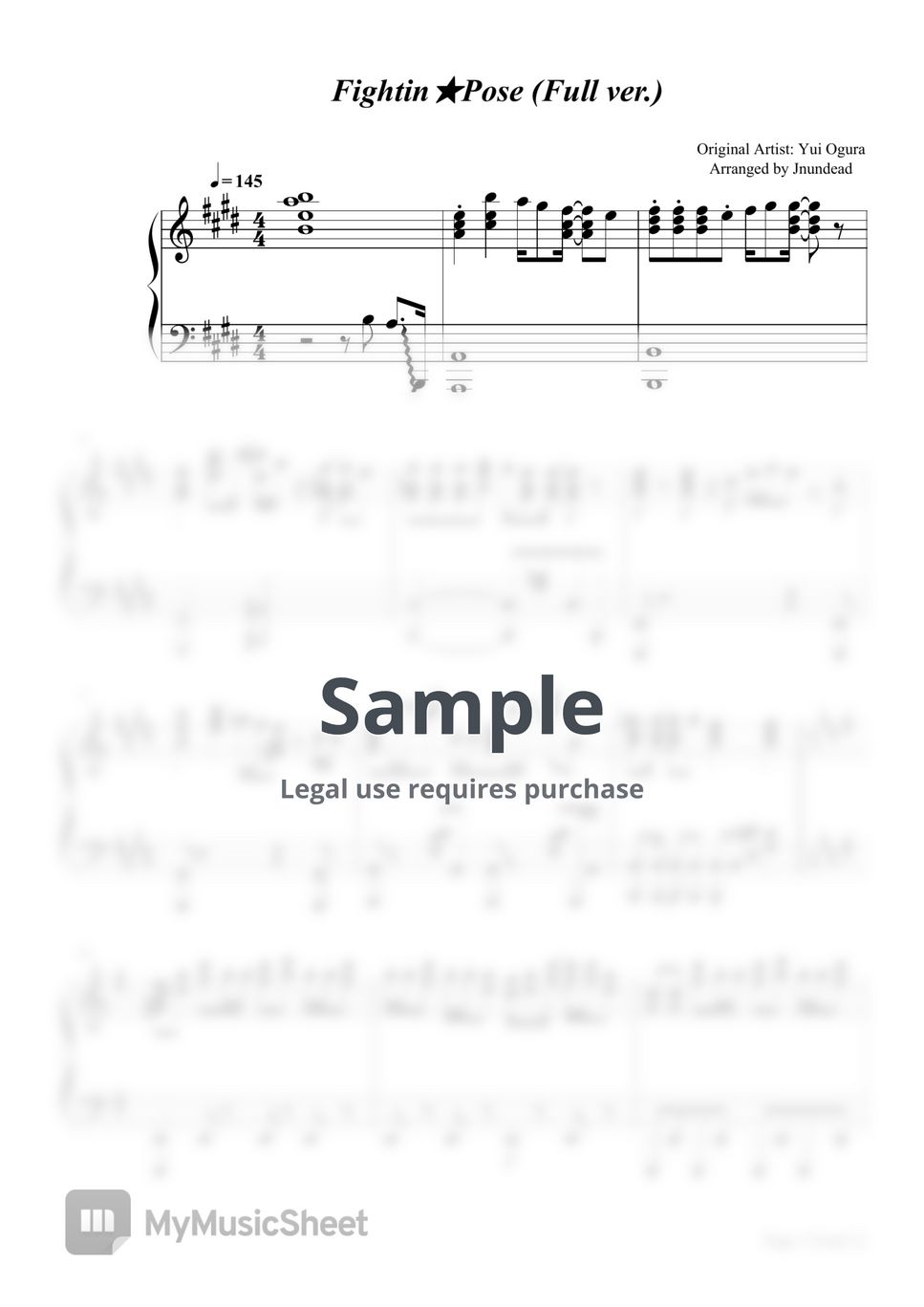 Yui Ogura - Fightin Pose (The Great Jahy Will Not Be Defeated OP) Sheet ...