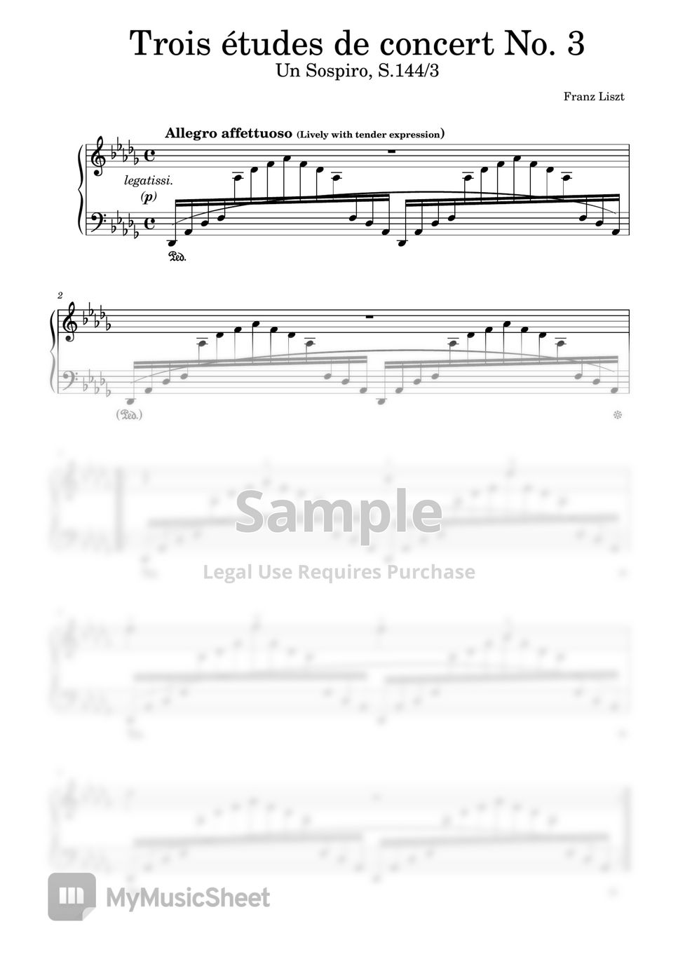 Franz Liszt - Un Sospiro (《叹息》李斯特音乐会练习曲第三首,Trois Etudes de Concert No.3 ...