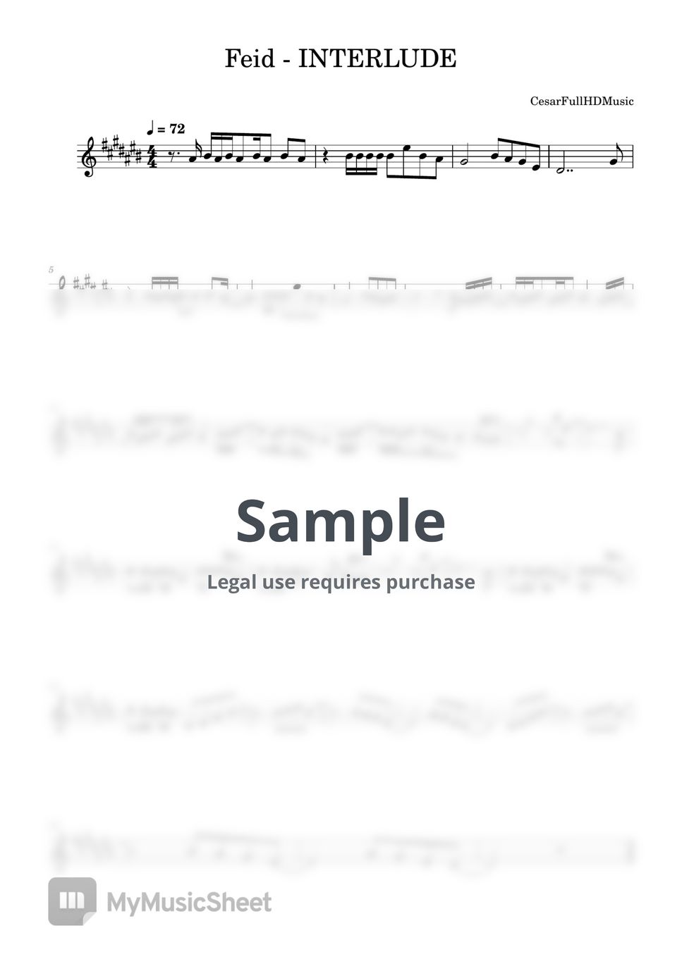 Feid - INTERLUDE Partitura