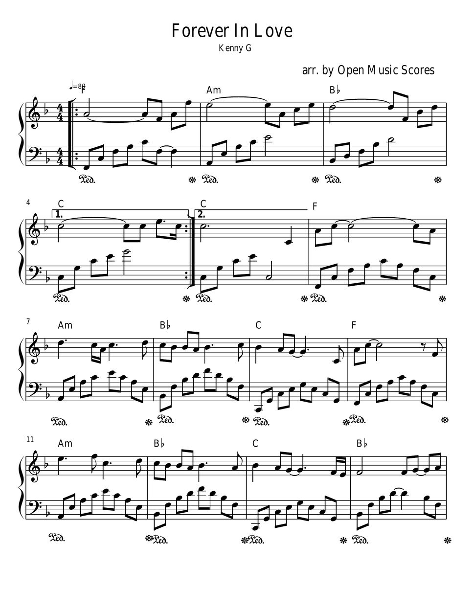 Kenny G - Forever in Love Sheet by Open Music Scores