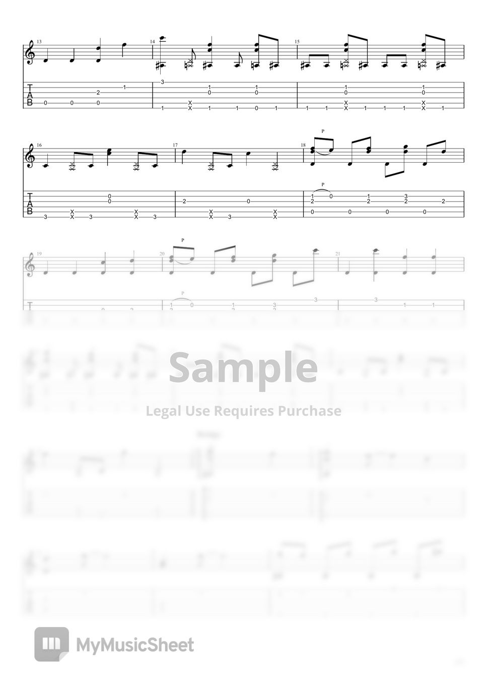 LiSA - Crossing Field[Easy Guitar Fingerstyle For Beginner] Sheet Music ...