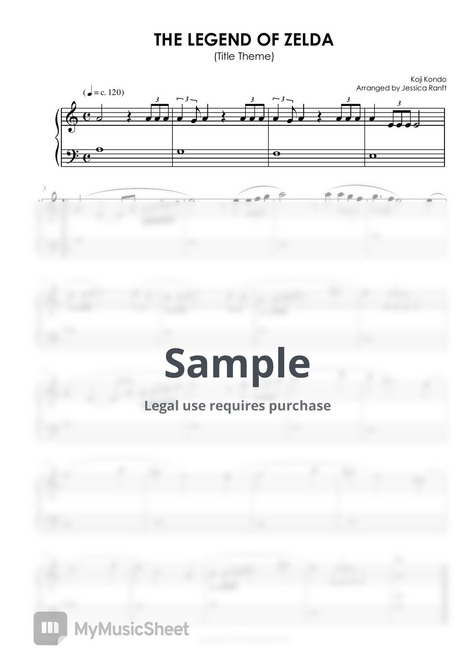 Koji Kondo - The Legend of Zelda Main Theme Sheets by Balladial Piano