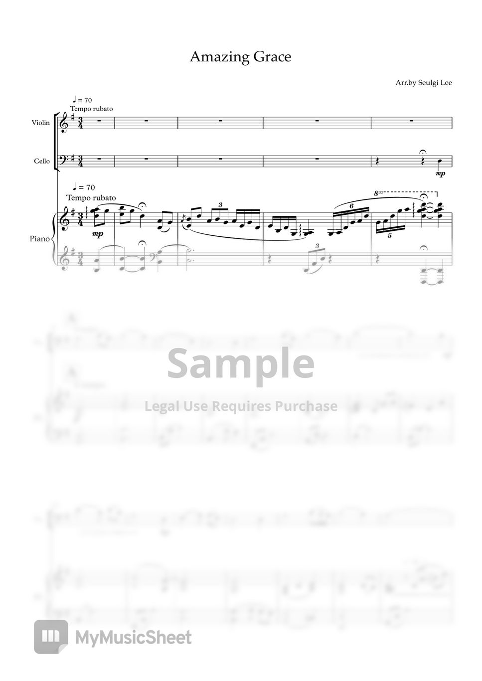 Seulgi Lee - Amazing Grace Piano Trio ver. (feat. Arirang) (피아노트리오/ 피아노 ...