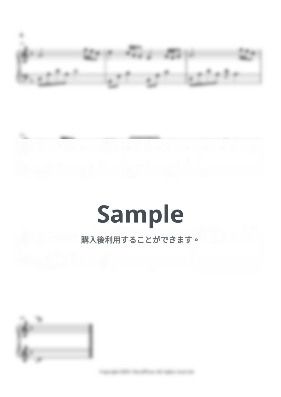 RADWIMPS - 晴天と喪失 (天気の子 OST track 23) 楽譜 by 今日ピアノ(Oneul Piano)
