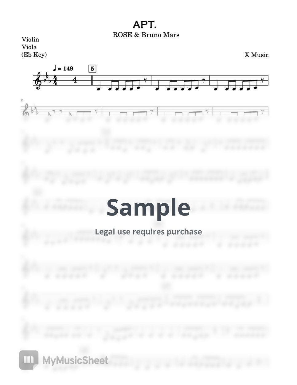 ROSÉ & Bruno Mars - APT. (아파트 /Eb.C.F.G Key/附伴奏連結(With Karaoke Links ...
