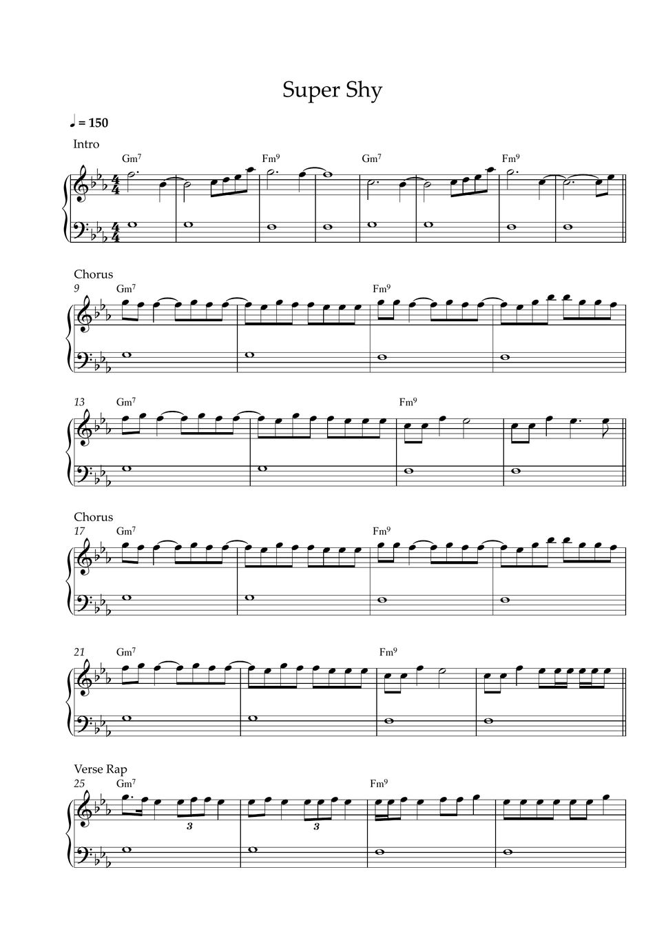 NewJeans - Super Shy (EASY PIANO SHEET) Sheets by Pianella Piano
