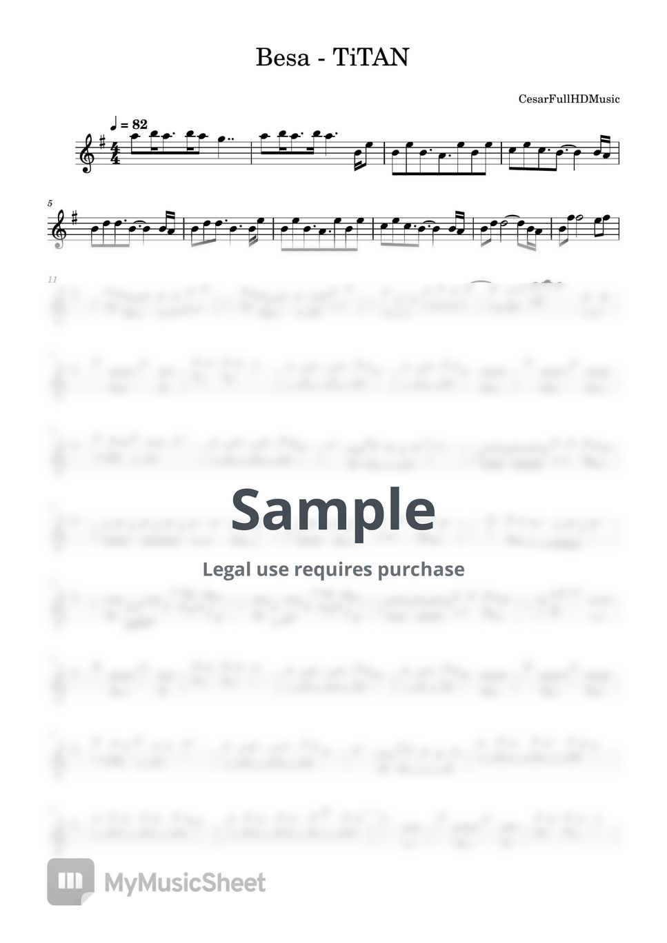 BESA - TITAN | Albania 🇦🇱 | Eurovision 2024 Sheets