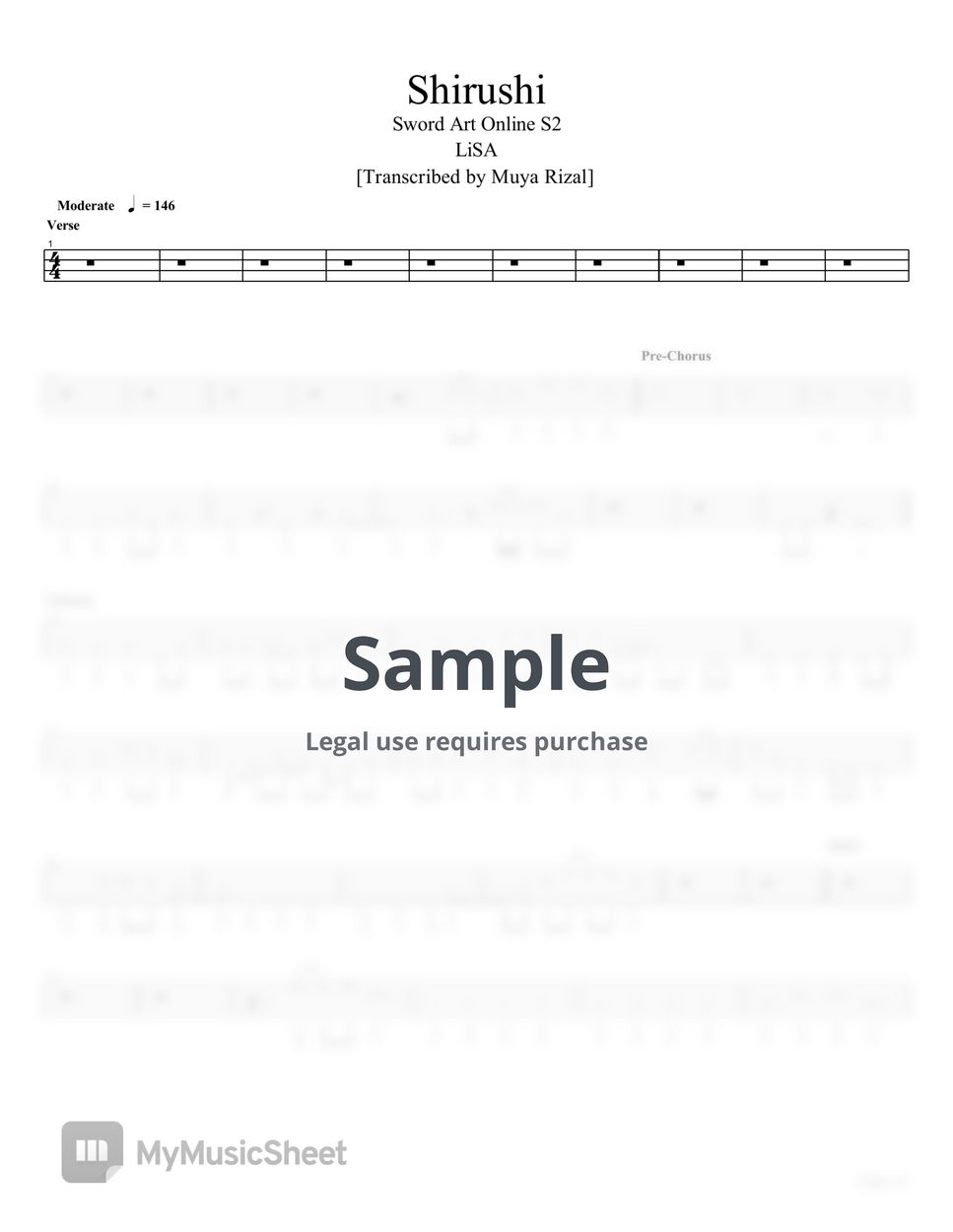 Lisa Shirushi Bass Tab Sheets By Muya
