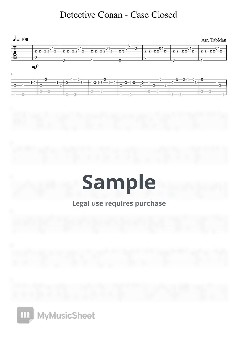 Detective Conan - Case Closed Sheet Music by TabMan