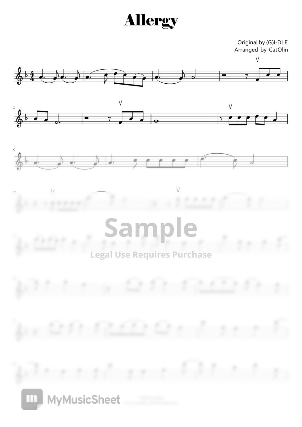 (여자)아이들 - Allergy Sheets by 캣올린CatOlin