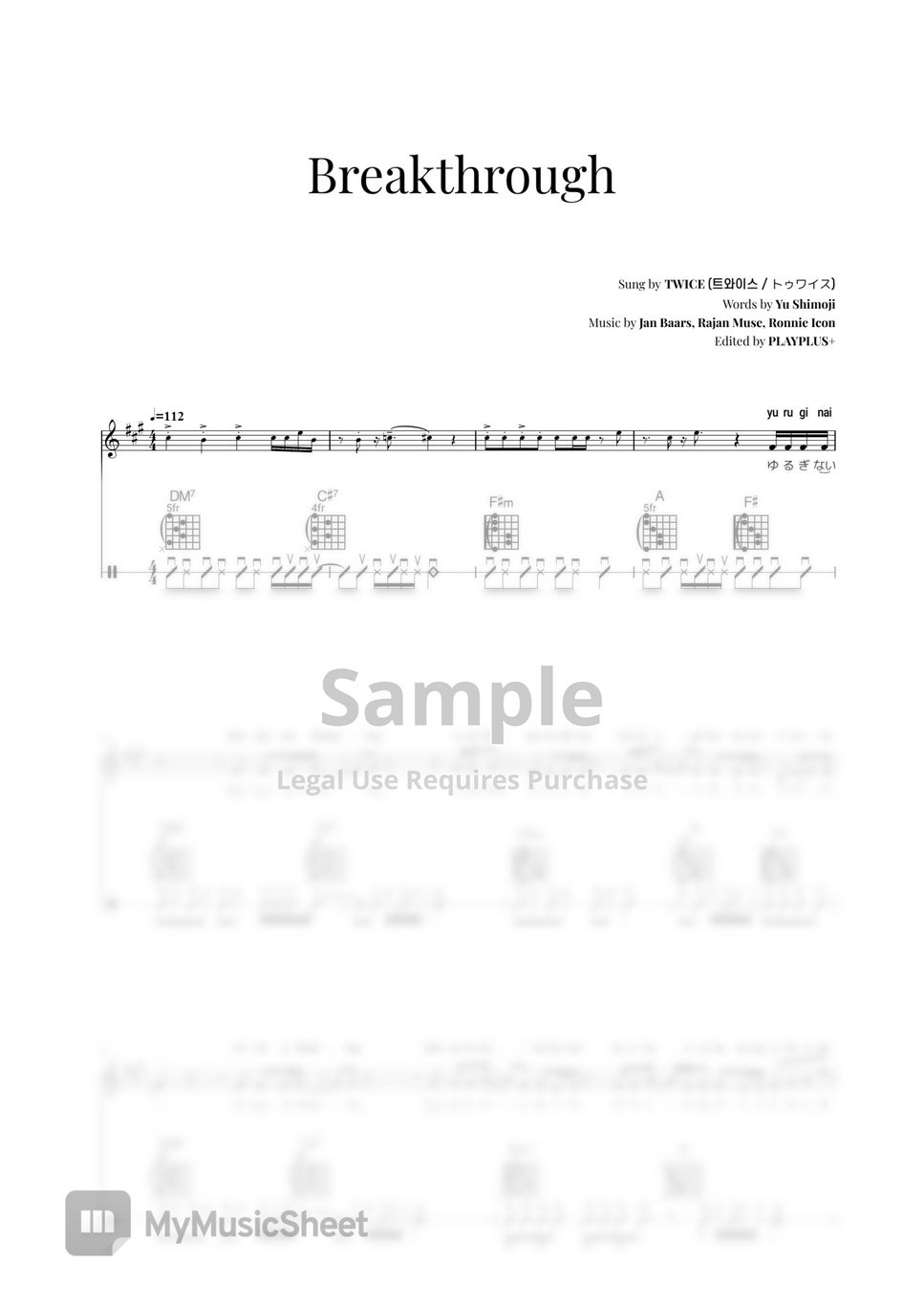 TWICE _ Breakthrough Sheet Music
