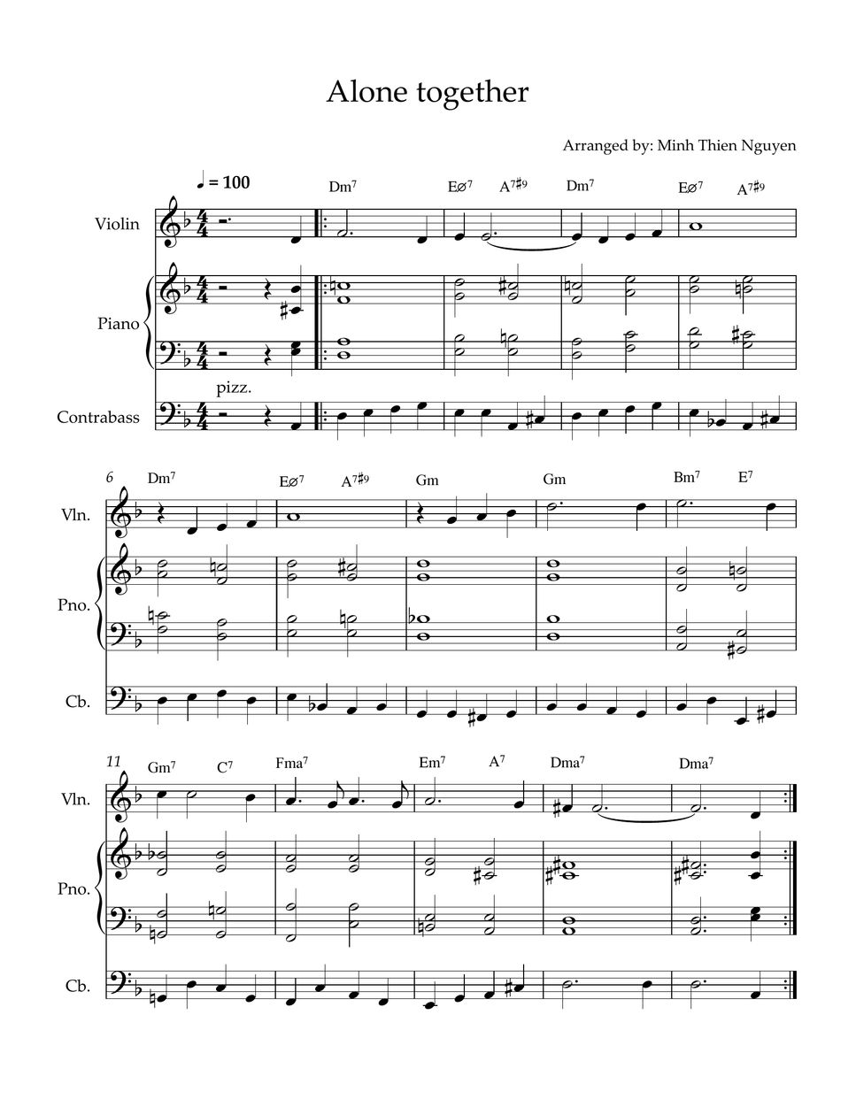 Chet Basker - Alone Together Sheets by Minh Thien NGuyen