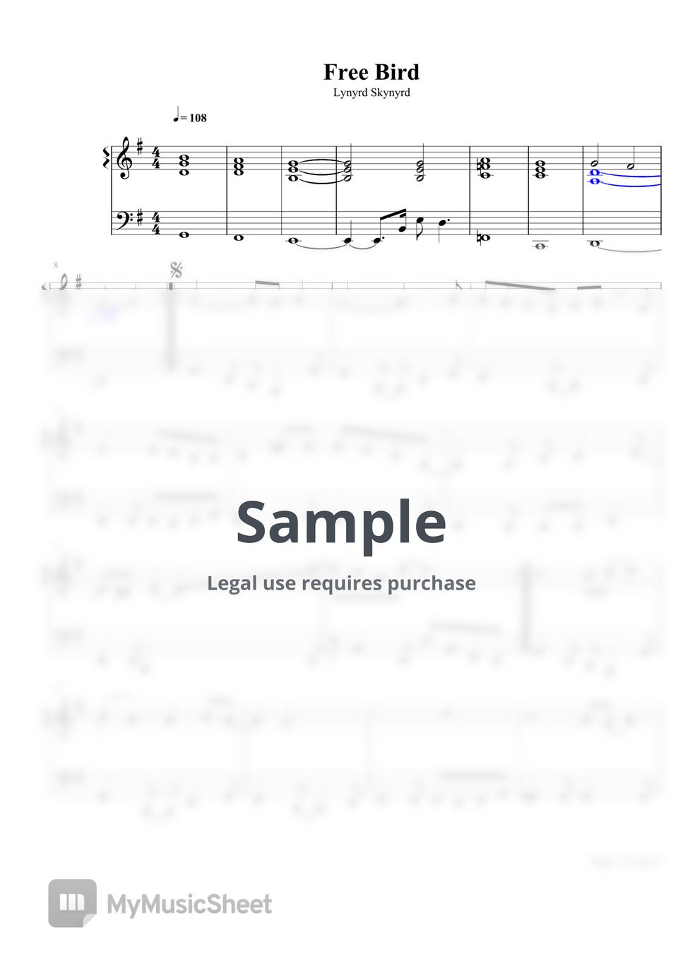 Lynyrd Skynyrd - Free Bird (Lynyrd Skynyrd) Sheets by dogemusic