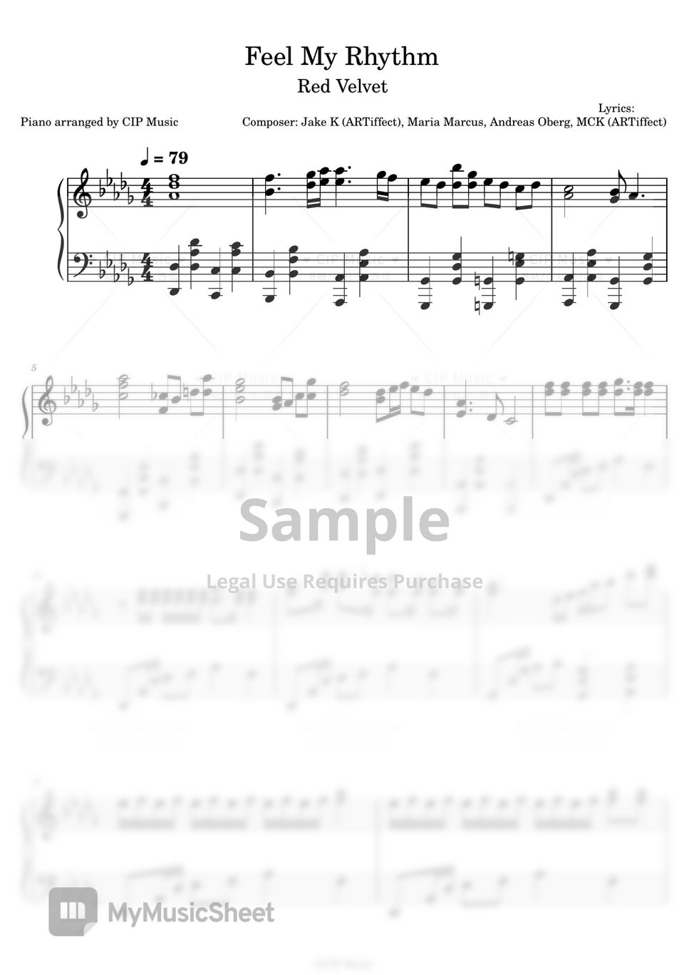 Red Velvet - Feel My Rhythm Sheets by CIP Music