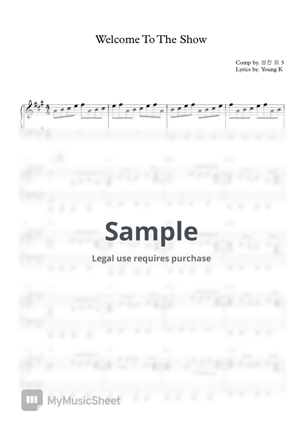 DAY6 - Welcome To The Show Sheets by I'mYourBGM