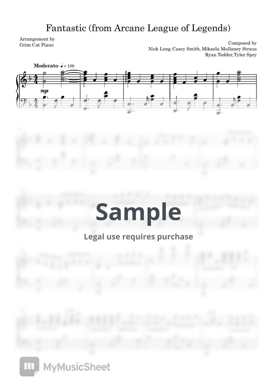 Arcane (League of Legends) - King Princess - Fantastic Sheet Music by ...