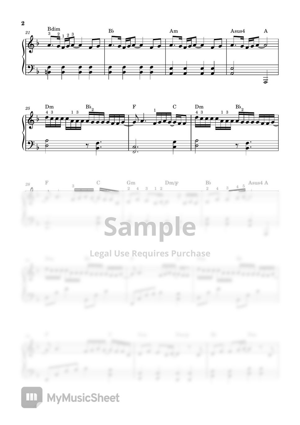 Radwimps - suzume (Very Easy) Sheet Music by Hellopiano