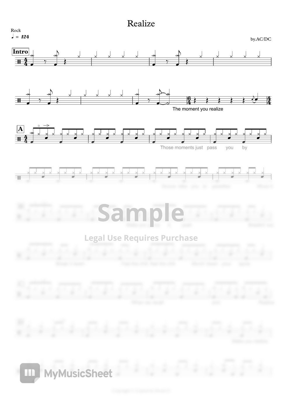 AC/DC - Realize 楽譜