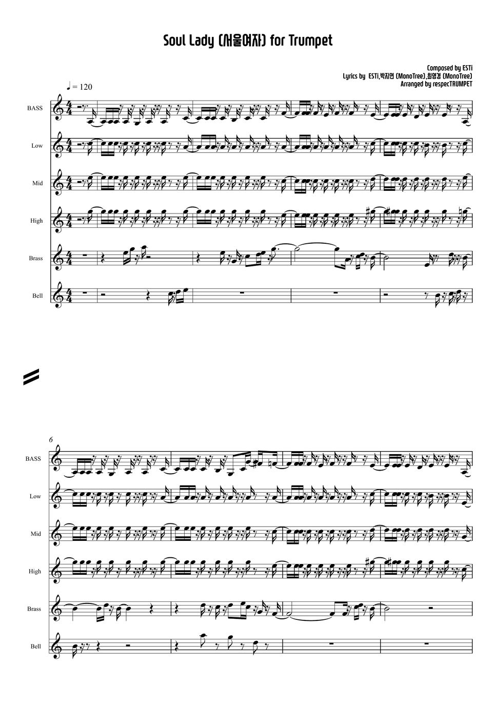 YUKIKA - SOUL LADY (for Bb Trumpet) Sheets by respecTRUMPET
