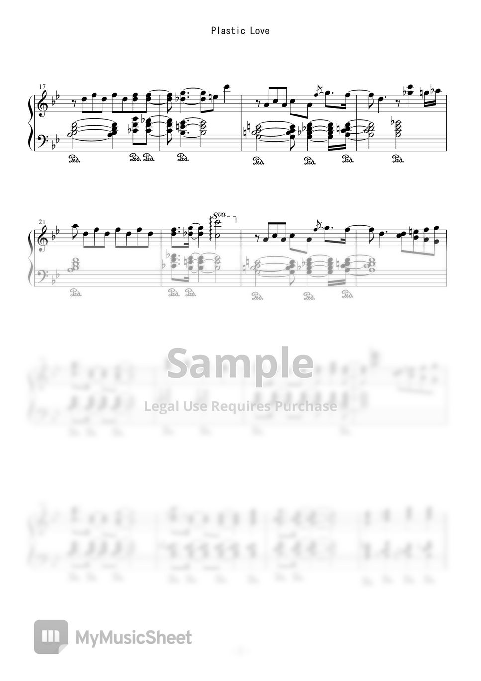 Mariya Takeuchi - Plastic Love (Piano Trio Jazz Arrange) 楽譜 by OngakuOnsen