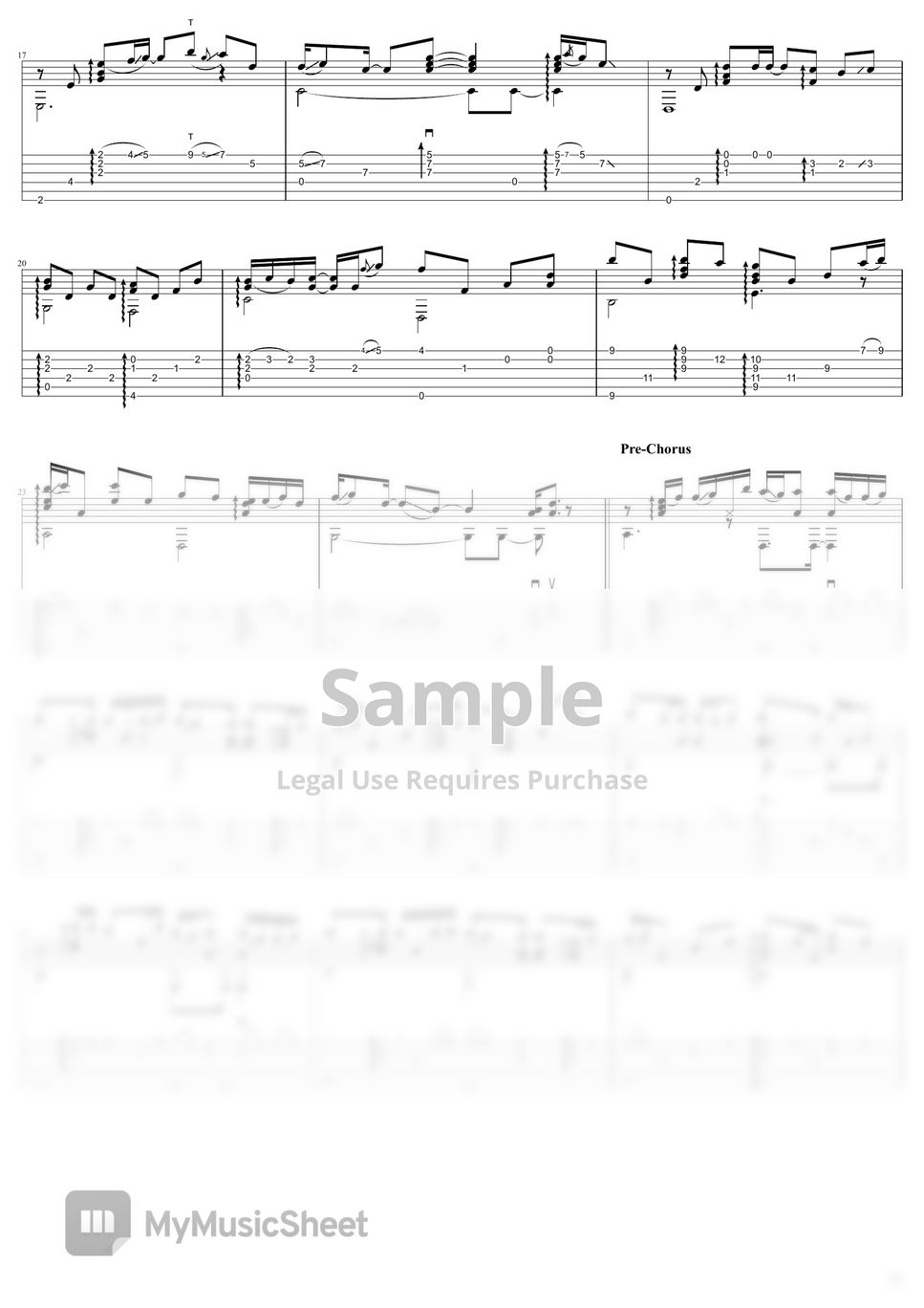 Orange (Your Lie in April ED 2) by 7!! TABs नोटेशन