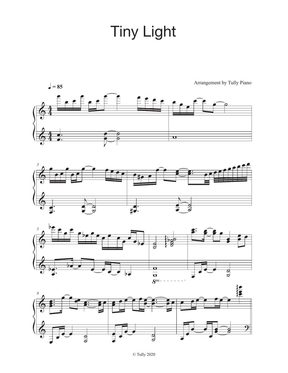 地縛少年花子くん - Tiny Light 楽譜 by Tully Piano