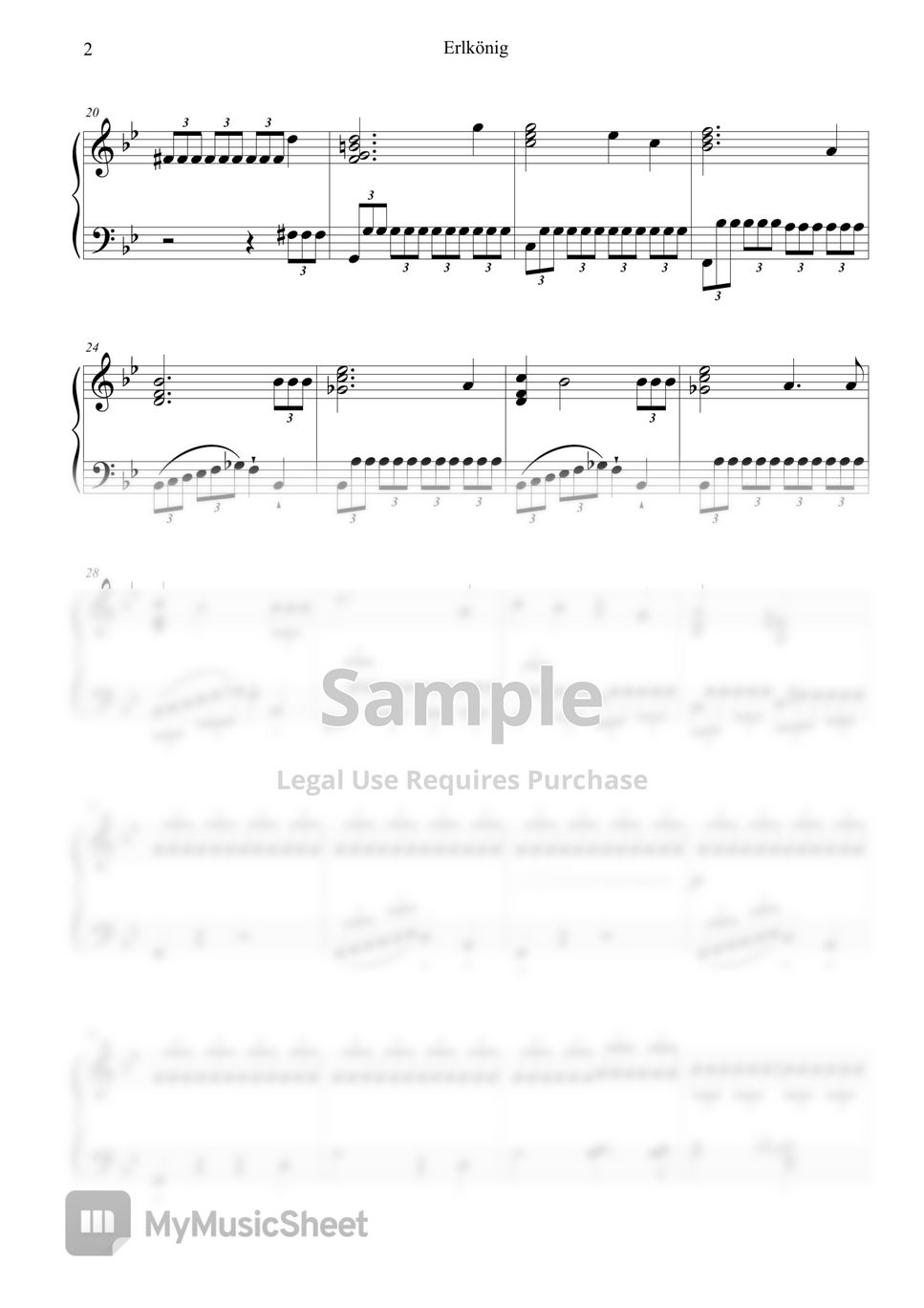 F. Schubert - Erlkönig (The Elf King) (Easy ver.) Sheet Music by FLare