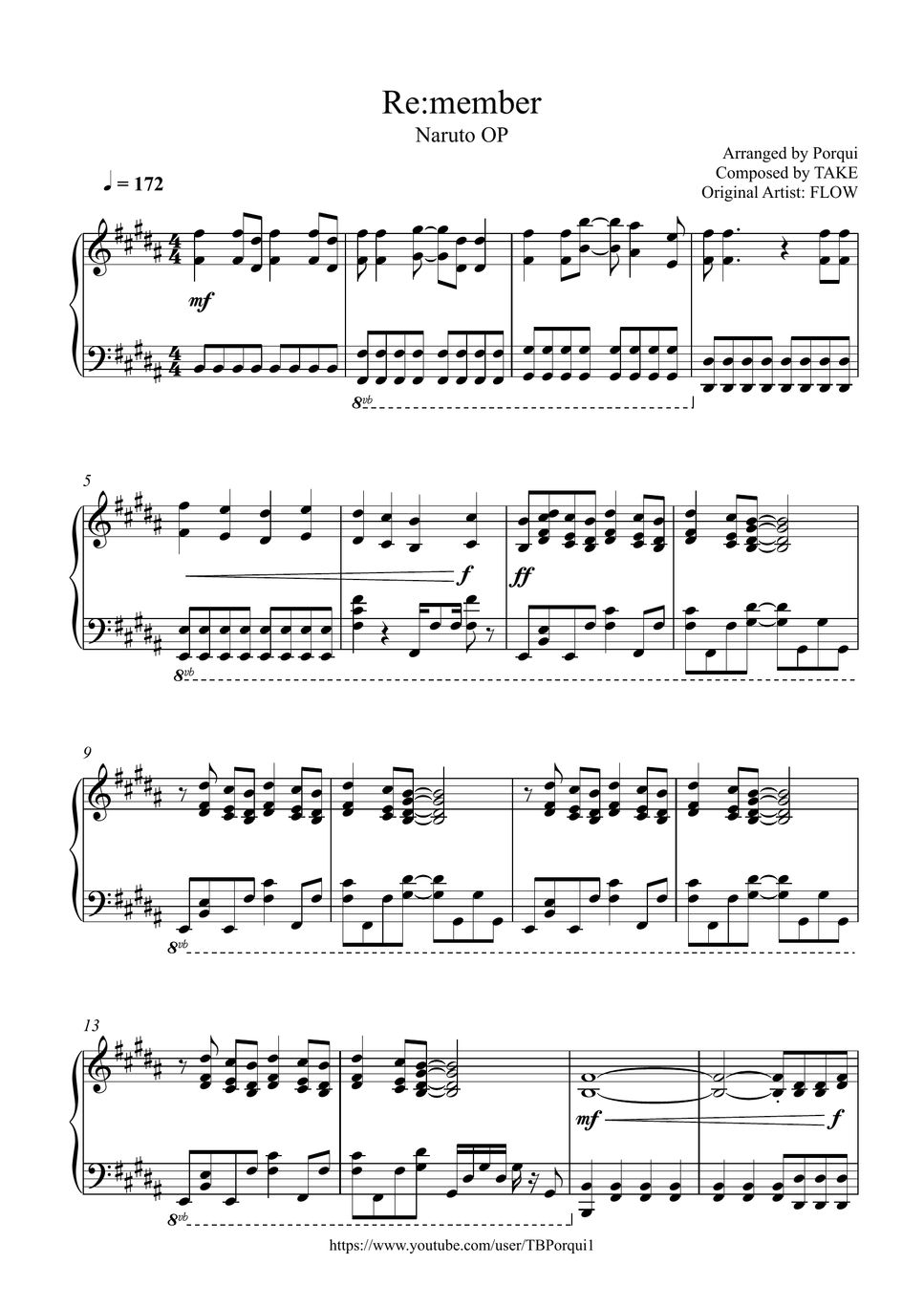 Naruto OP 8 - Re:member Sheet