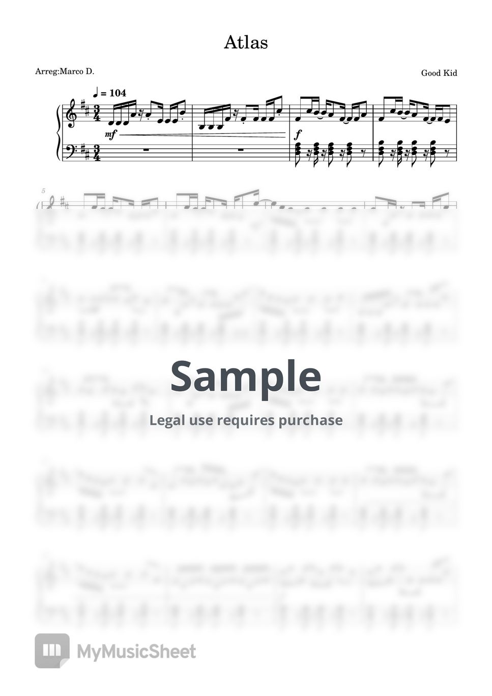 Good Kid - Atlas 악보 by Marco D.