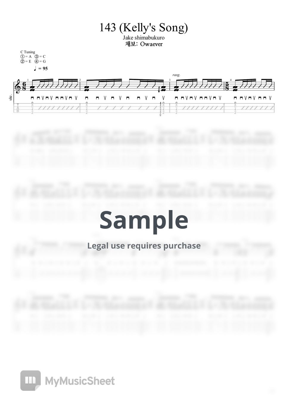 Jake Shimabukuro - 143 (Kelly's Song) Sheet Music by Owaever