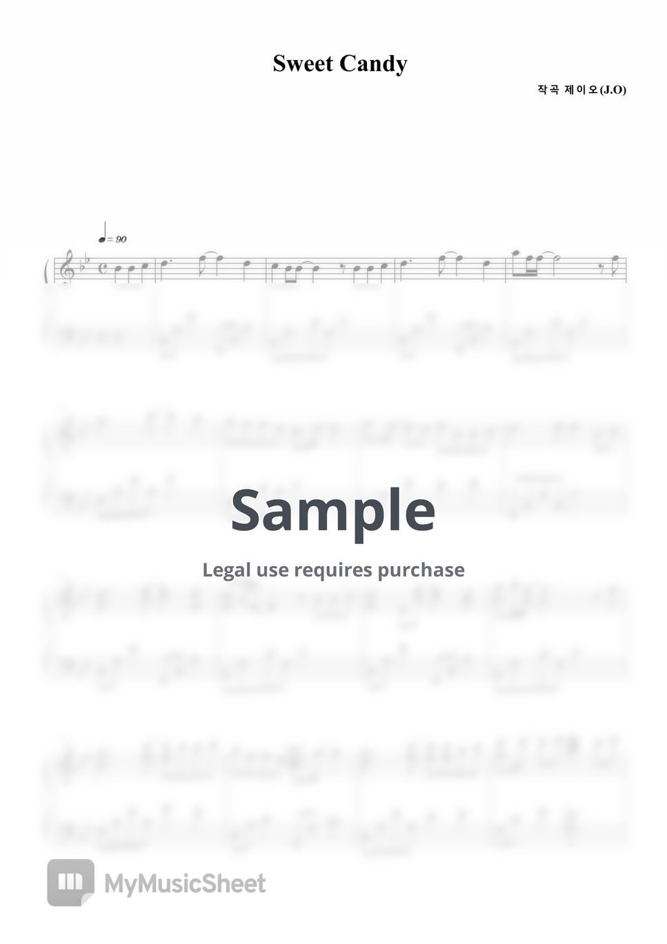 제이오(J.O) - Sweet Candy (뉴에이지 자작곡) Sheet Music