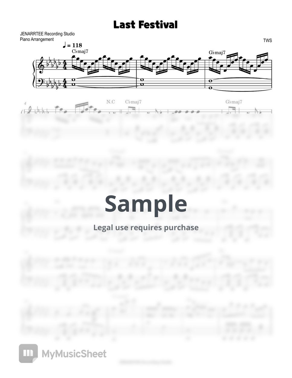 TWS - Last Festival Sheets by JENARRTEE Recording Studio