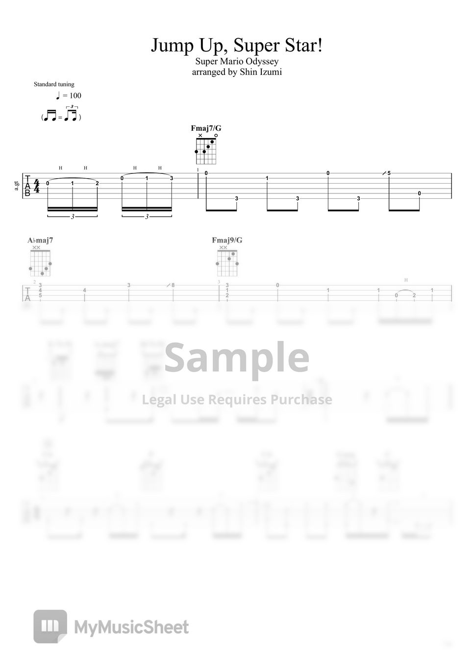 Super Mario odyssey - Jump Up, Super Star! Sheet Music by Shin Izumi