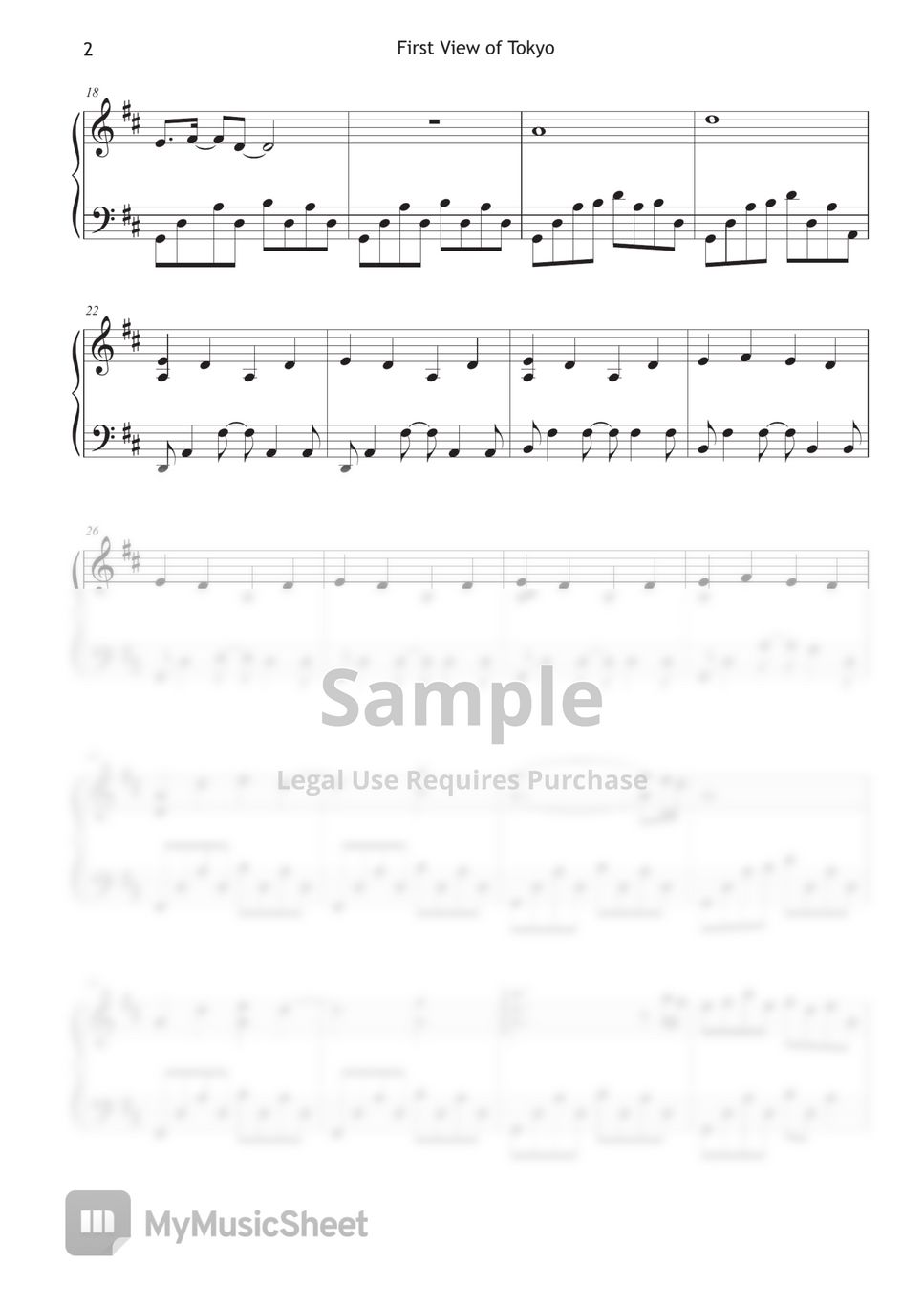 Your Name OST - First View of Tokyo Sheet by Pidalso