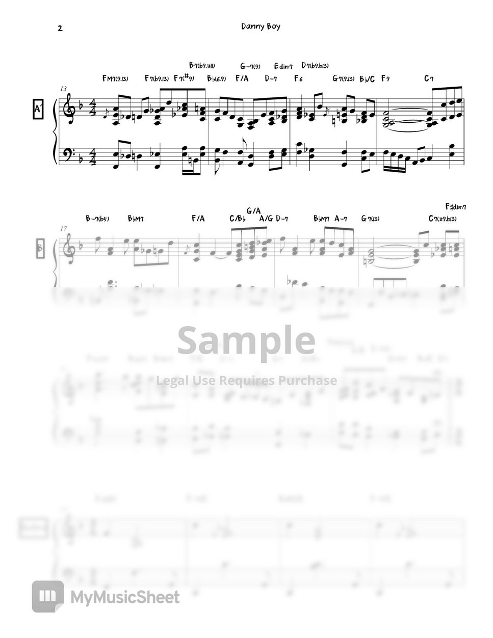 Danny Boy (대니보이) 악보 by GAMSEONGJU_감성주